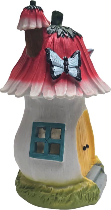 Schattig Kabouter sprookjes huisje met solar verlichting 22 cm | bol