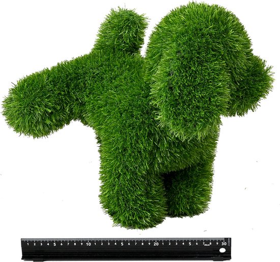 Grasdier -Plassende hond 50 cm-grasfiguur-tuinknuffel-grasdieren ...