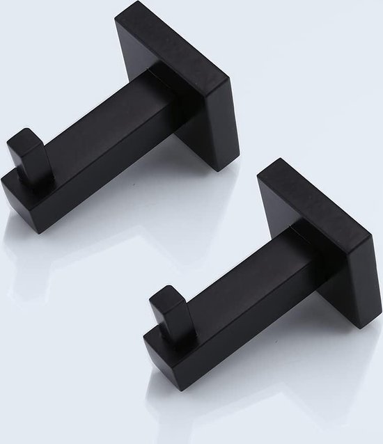 Haak zwarte wandhaken handdoekhaken voor badjas, handdoek kledinghaken ...