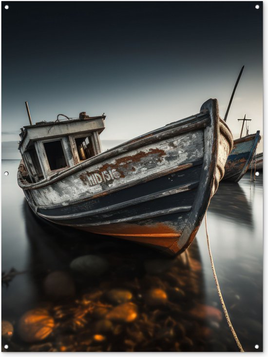 Muurdecoratie buiten Boten - Water - Natuur - Maritiem - Verlaten ...