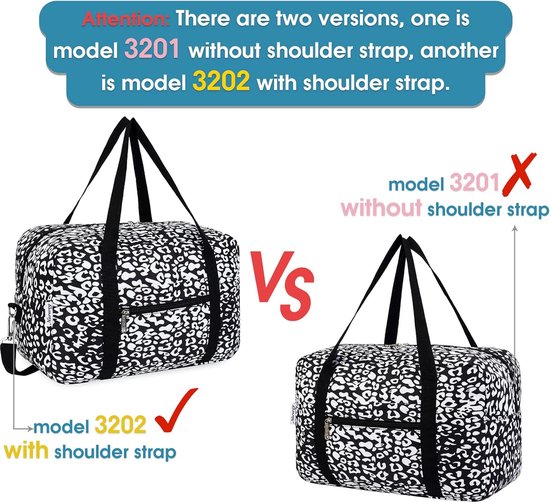 Handbagage 40x20x25 & Tas voor Vliegtuig - Opvouwbare Reistas Dames ...