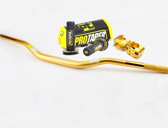 Motor Stuur Pro Taper Goud Pakket met adapter 28.5 / 22 mm Fatbar ...