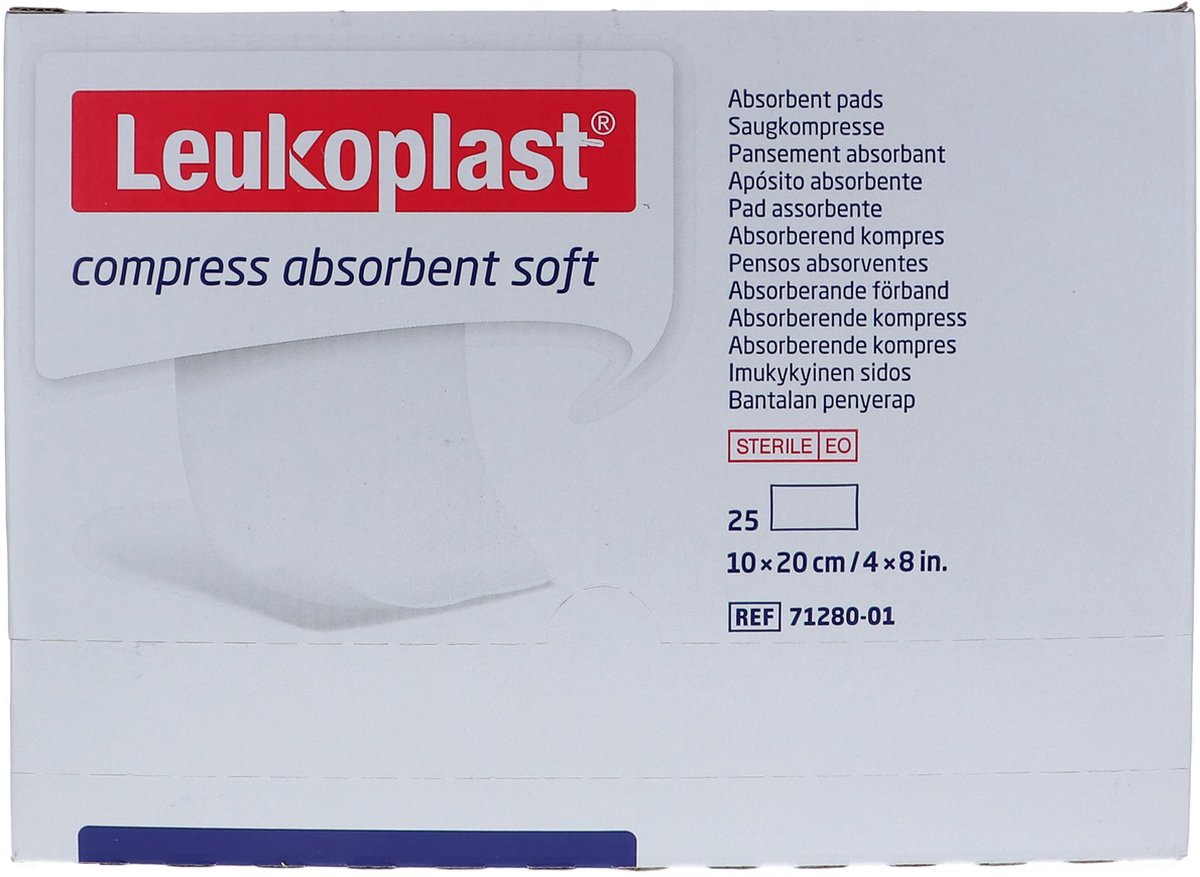 Cutisorb absorberend kompres steriel 10 x 20 CM (25 stuks) BSN - Wit ...