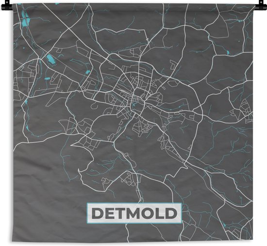 Wandkleed - Wanddoek - Stadskaart – Detmold – Duitsland – Plattegrond ...