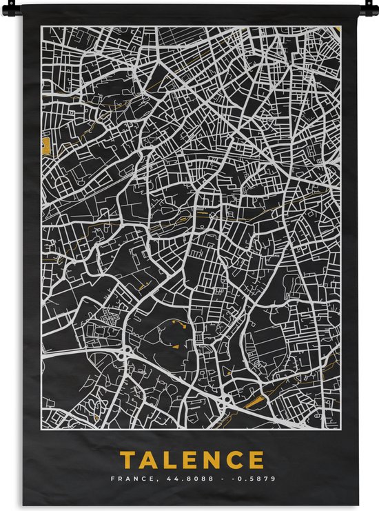 Wandkleed - Wanddoek - Talence - Plattegrond – Kaart – Frankrijk ...