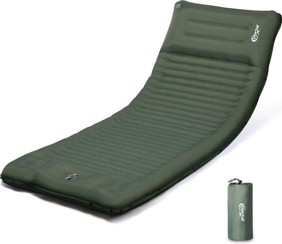 Opblaasbaar matras Campingmat Slaapmat Enkel opgeblazen met voetpomp | bol