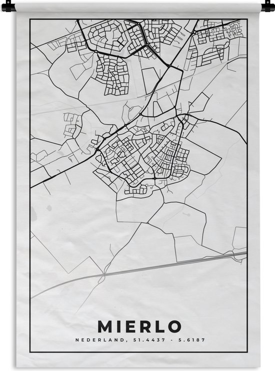 Wandkleed - Wanddoek - Mierlo - Plattegrond - Kaart - Stadskaart ...