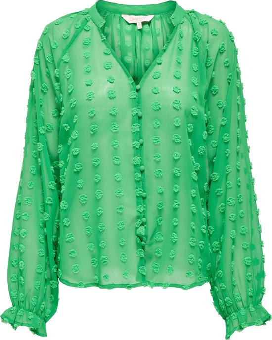 Only Blouse Onlpixi Dobby Life Button Top Wvn C 15313672 Green Bee ...