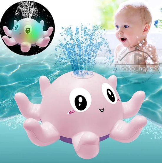 Henkie De Octopus Roze, Baby, Peuter Bad Speelgoed, Led Lichtjes ...