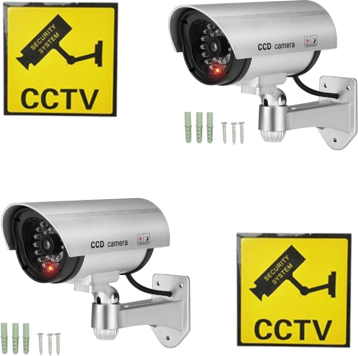 TronicXL 2 stuks Dummy Bewakingscamera CCD - professionele camera nep ...