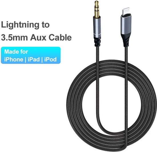 VIKEFON 8-pins naar 3.5 mm audio AUX kabel voor iPhone/iPad/iPod ...