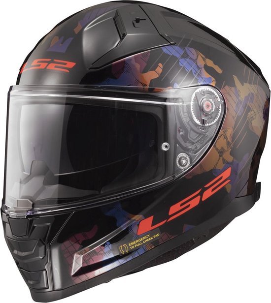 LS2 FF811 VECTOR II KAMO GL.BLACK BLUE-06 XL - Maat XL - Helm | bol