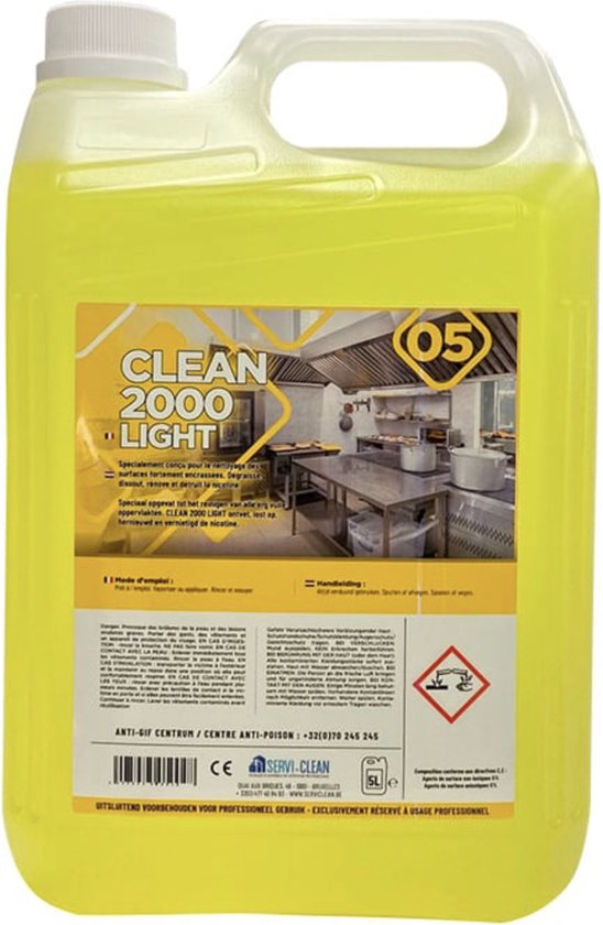 Dégraissant puissant / Krachtige ontvetter - Clean 2000 Light 5L | bol
