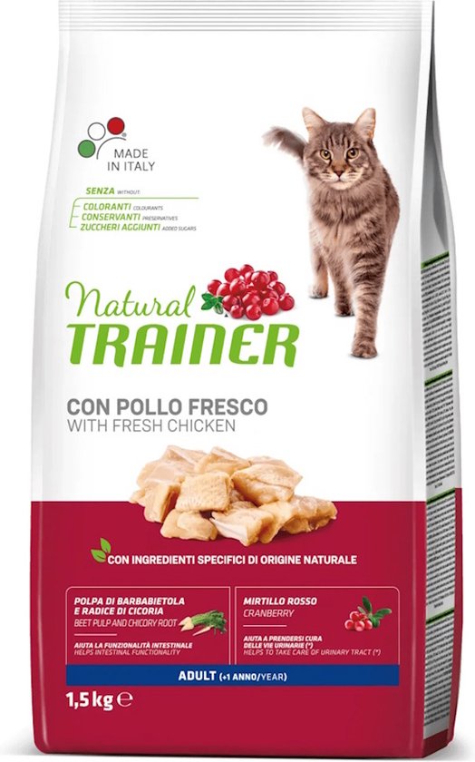 Natural Trainer Adult Kip 1,5 kg - Kattenvoer | bol