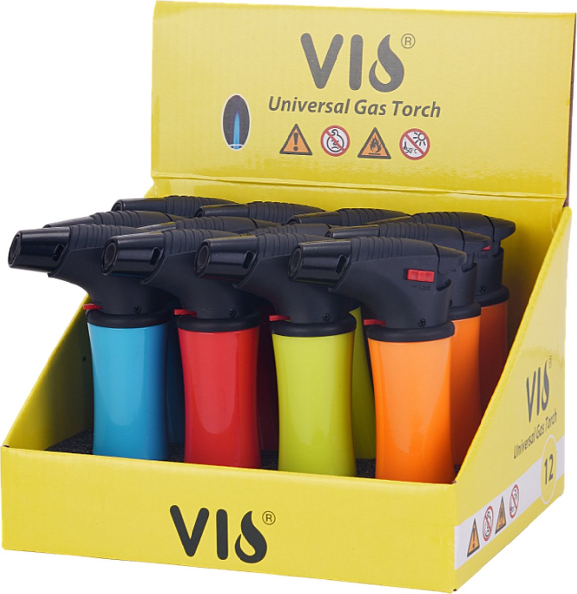 Crème Brûlée brander - 12 stuks Turbo Gasbrander - VIO® - Koksbrander ...