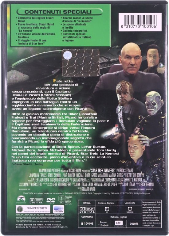 Star Trek: Nemesis [DVD] (Dvd), Patrick Stewart | Dvd's | bol