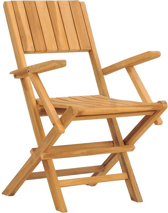 vidaXL Tuinstoelen inklapbaar 4 st 55x61x90 cm massief teakhout ...