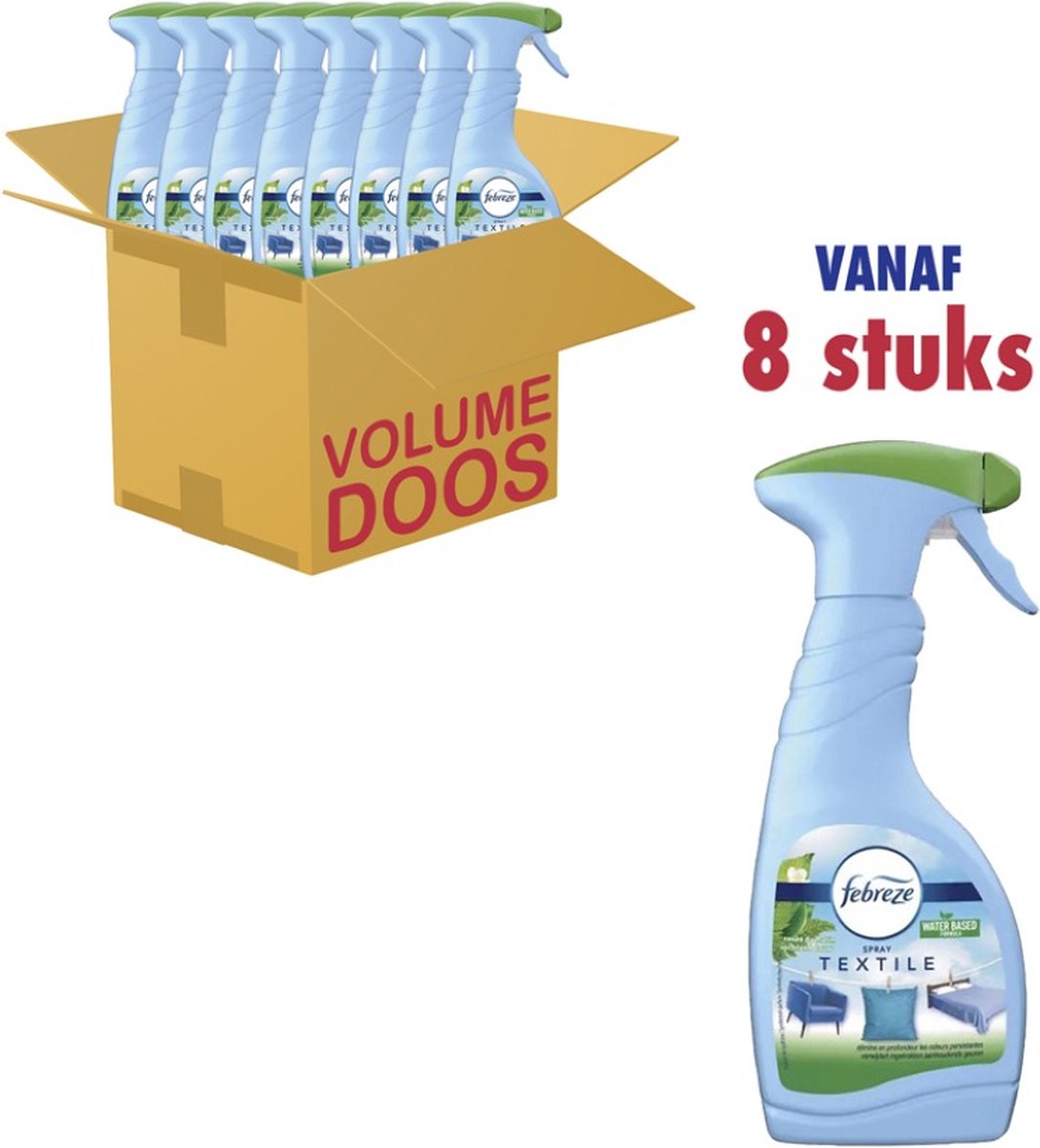 Febreze Textielspray Ochtend Dauw (8 x 500ml) | bol