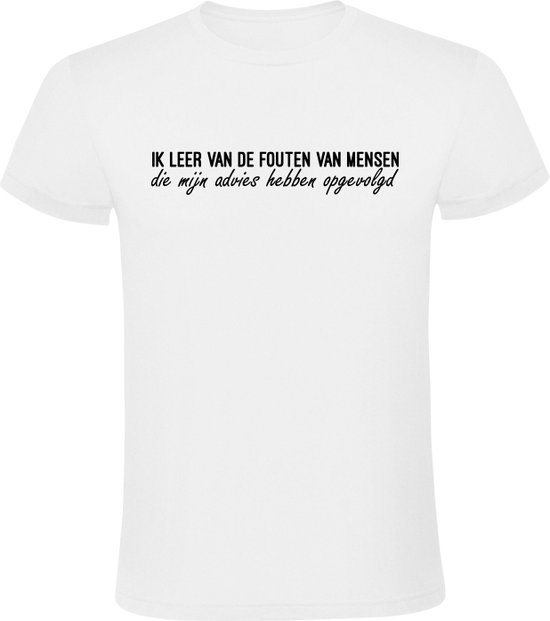Ik leer van de fouten van mensen Heren T-shirt - fout - gezellig ...
