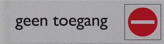 Infobord pictogram geen toegang 165x44mm | 1 stuk | bol