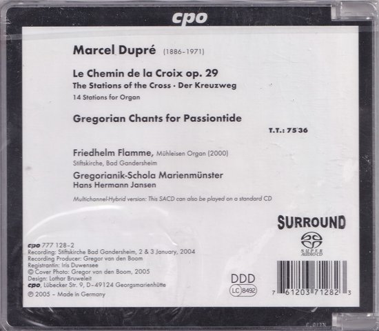 Super Audio CD Le Chemin de la Croix, Gregorian Chants - Marcel Dupdré -... | bol