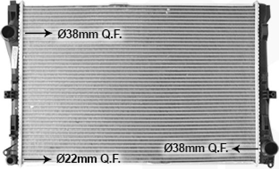 RADIATOR VOOR MERCEDES BENZ C-KL W205 2014- 0995001703 | bol