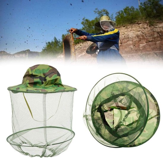 Hoofdnet - Hoofdnetje tegen muggen - Imker hoed met net kleur ...