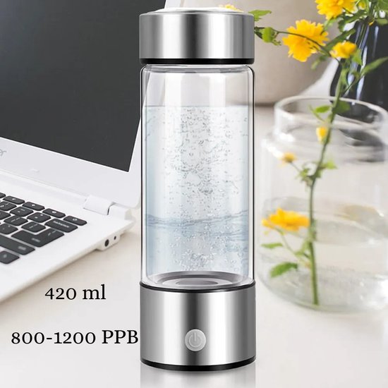 Waterstof Generator - Hydrogen water - Waterfilter Drinkfles - 420 ml | bol