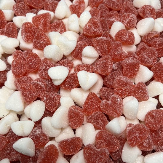 Mini fruit hartjes - 1 kilogram - Valentijn cadeautje voor haar / hem ...