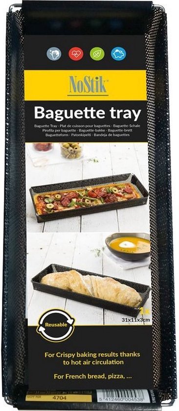 Nostik Baguette Tray 31X11X3 Cm Zwart | bol