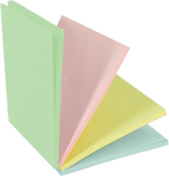 Stick'n Magic Sticky Notes - 76x51mm - 4 Pastel Kleuren - 100 ...
