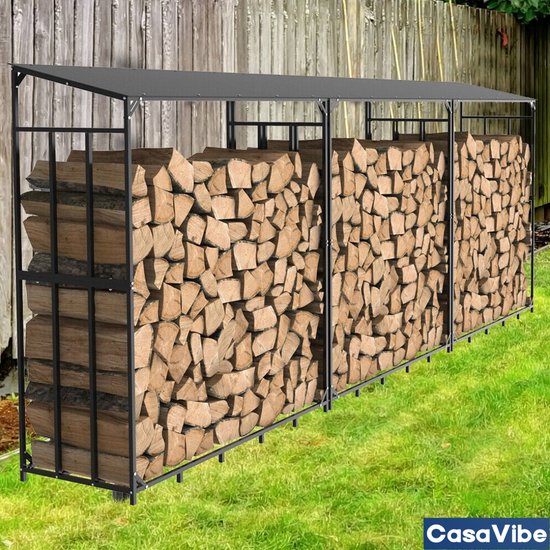 CasaVibe Brandhoutrek - Houtopslag - Haardhout opslag - - Metaal ...