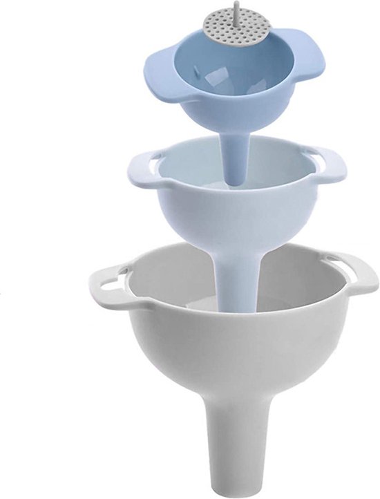 Premium Plastic Trechter Set – 3 Stuks - Trechter - Keuken trechter ...