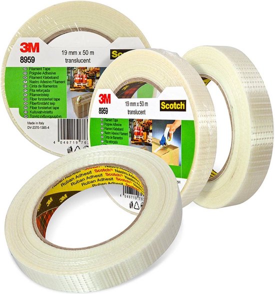 Scotch 8959 5856464 Filament-tape Transparant (l x b) 50 m x 50 mm 1 stuk(s) | bol