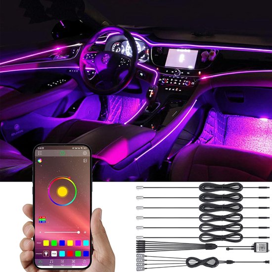 Auto Interieur LED Verlichting - Waterdicht Sfeerlicht - Aanpasbare ...