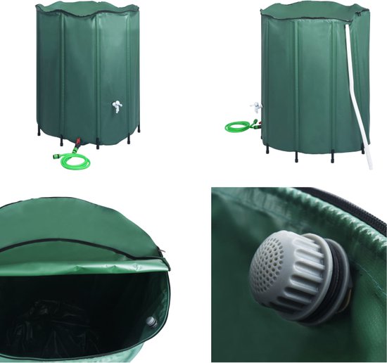 vidaXL Regenton inklapbaar met tap 1000 L - Regenton - Regentonnen ...