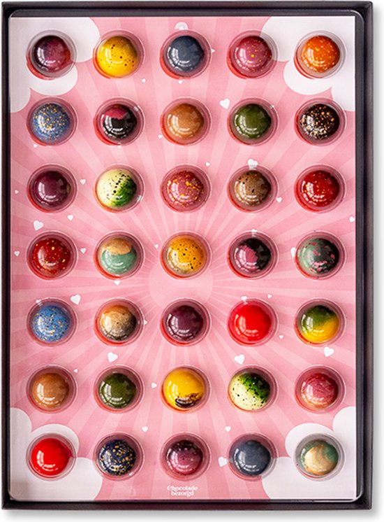 Valentijn Babbelbox - 35 bonbons met 35 leuke vragen - Chocolade Cadeau ...