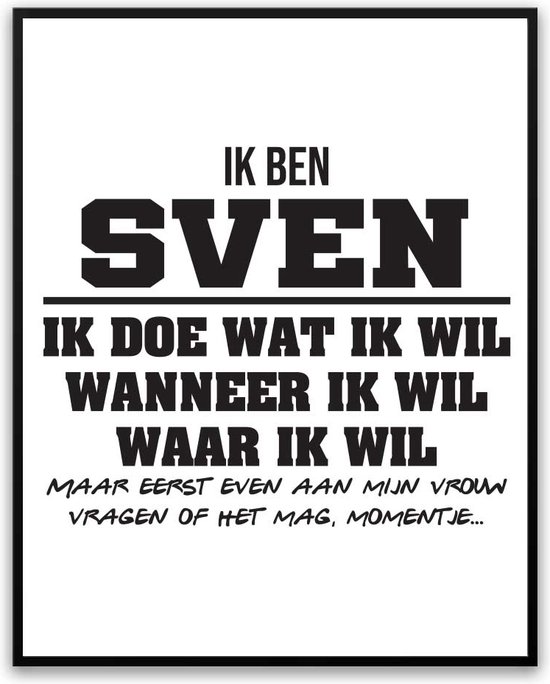 Sven- Partner toestemming vragen Fotolijst met glas 40 x 50 cm - Cadeau ...
