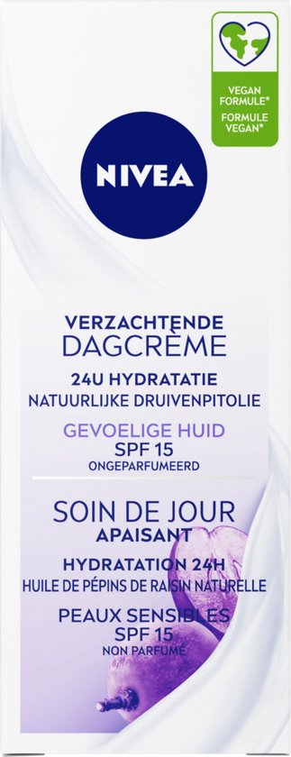 NIVEA Verzachtende Dagcrème - Gevoelige huid - SPF 15 - Parfumvrij en pH-neutraal -... | bol