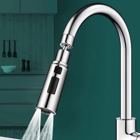 Kraan opzetstuk 360° draaibaar, perlatoren voor kranen met 3 modi ...