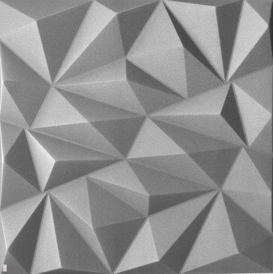 Eurodeco 3D Wandpanelen - 16 Stuks, Kleur Grijs, Design Zirkon ...