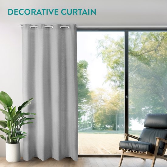 JEMIDI Kant-en-klaar gordijn 1 stuk - Gordijn met ringen 140 x 240 cm ...