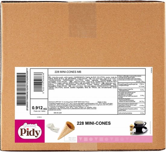 Pidy Mini cones zoet 228 stuks | bol