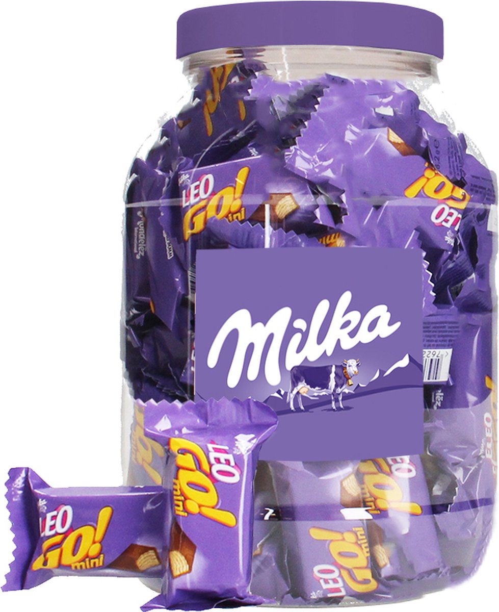 Milka LEO Go Mini chocolade - wafers met melkchocolade - 1000g | bol