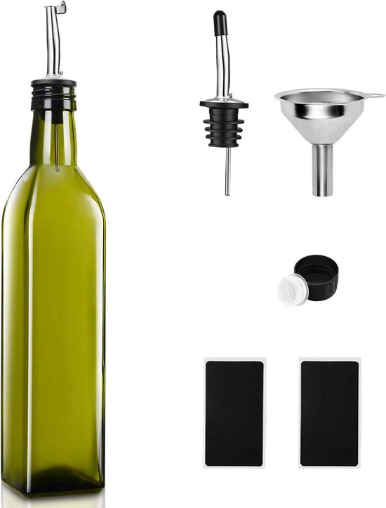 Olijfolie dispenser fles 1 stuk 500 ml met schenktuit spijsolie azijn ...