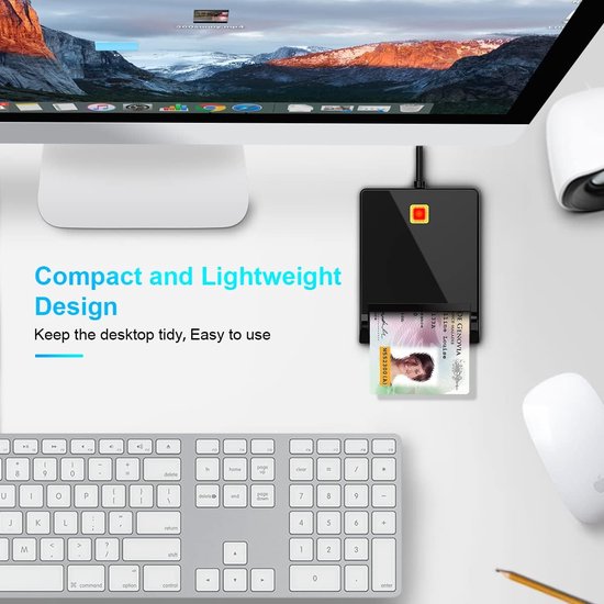 Igoods USB ID Kaartlezer - USB 3.0 Kaartlezer - Smartkaart Lezer - ID ...