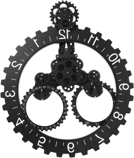 Allecto Plus - Wandklok 3D Gear Clock voor Moderne Woonkamer Decoratie - Mechanische... | bol