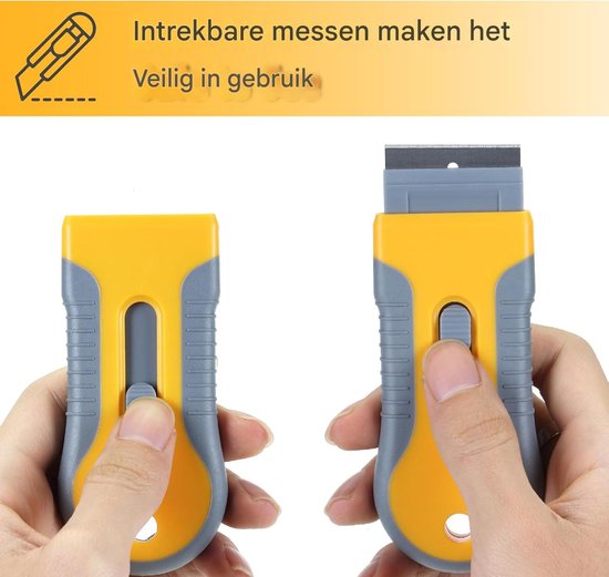 Gsedaox- Glasschraper -Kookplaat Schraper -20 Mesjes Glaskrabber -Voor ...