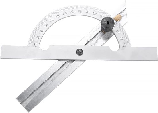 Tandwielhoek gradenboog - Koolstofstaal 180 graden hoekmeter en liniaal ...