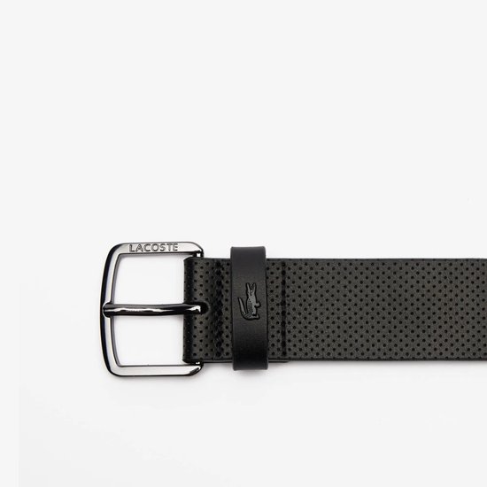 LACOSTE Cuir ceinture Casual Punch Leather Belt W120 Noir | bol